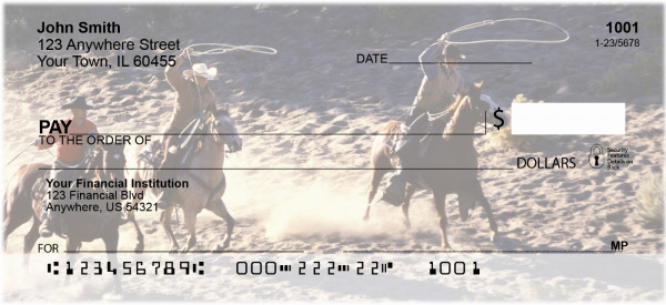 Horse on the Prairie Roundup Bank Checks | Carousel Checks