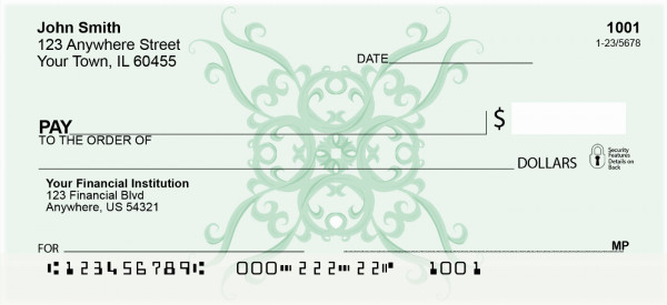 Classic Damask Personal Checks | Carousel Checks