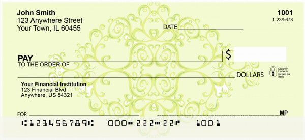 Classic Damask Personal Checks | Carousel Checks