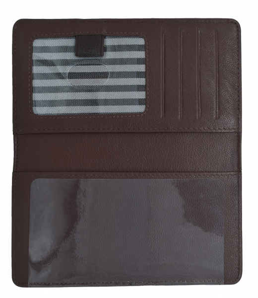 Brown Premium Leather Checkbook Cover | Carousel Checks