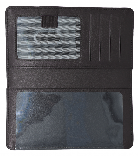 Dark Brown Prem. Leather Checkbook Cover | Carousel Checks