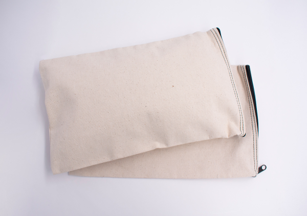 Vertical Zippered Canvas Bag