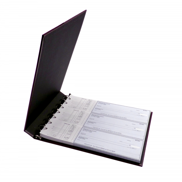 Burgundy Business 7 Ring Check Binder | Carousel Checks