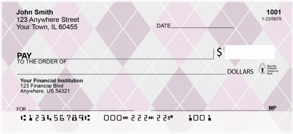 Classic Argyle Personal Checks