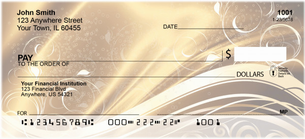 Abstract Black Gold Personal Checks | Carousel Checks