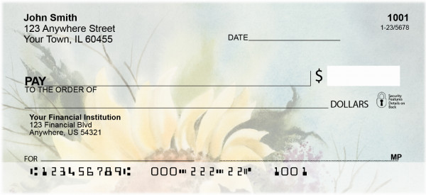 Watercolor Sunflowers Personal Checks | Carousel Checks