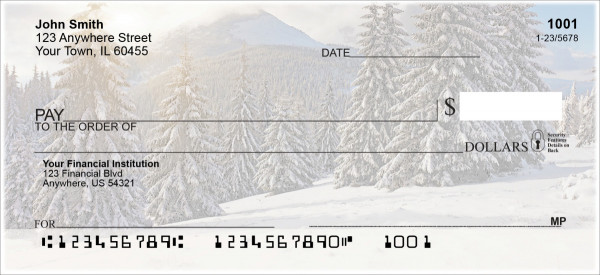 Snowy Woodland Personal Checks | Carousel Checks