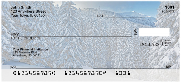 Snowy Woodland Personal Checks | Carousel Checks