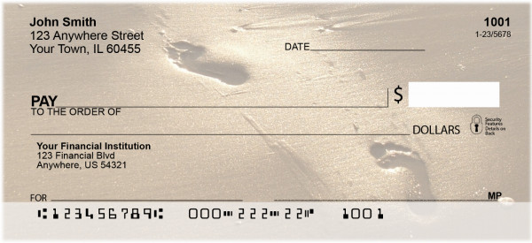 Footprints in the Sand Personal Checks | Carousel Checks