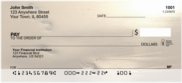 Footprints in the Sand Personal Checks | Carousel Checks