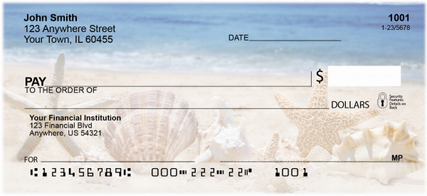 Seashells on the Beach Personal Checks | Carousel Checks