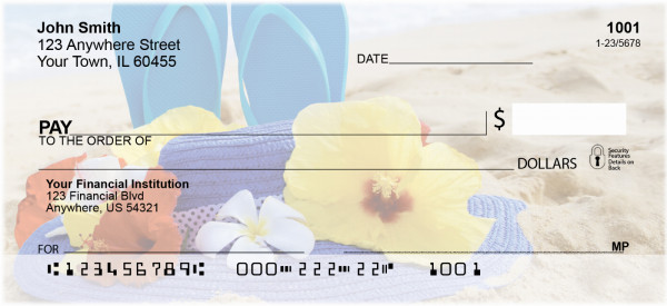 Flowers on the Beach Personal Checks | Carousel Checks