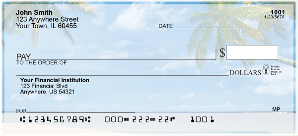 Tropical Palm Beach Personal Checks
