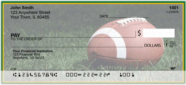 Green & Gold Football Team Checks | Carousel Checks