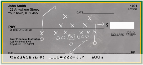 Green & Gold Football Team Checks | Carousel Checks