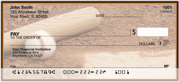 Orange & Black Baseball Team Checks | Carousel Checks