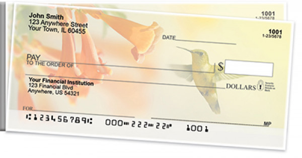 Side Tear | Tranquil Birds Personal Checks | Carousel Checks