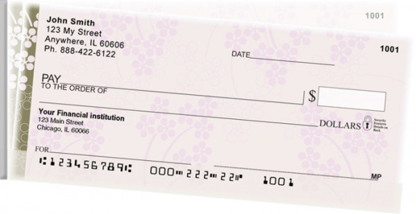 Soft Vines Side Tear Personal Checks