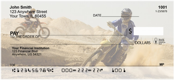 Motocross Cycles Personal Checks | Carousel Checks