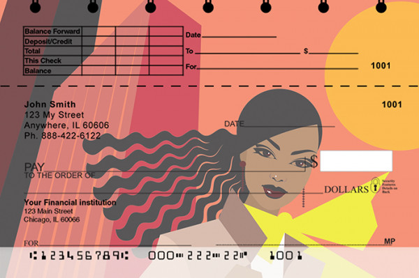 Top Stub | Black is Beautiful Personal Checks | Carousel Checks
