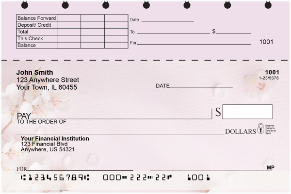 Top Stub | Signs of Spring Personal Checks | Carousel Checks