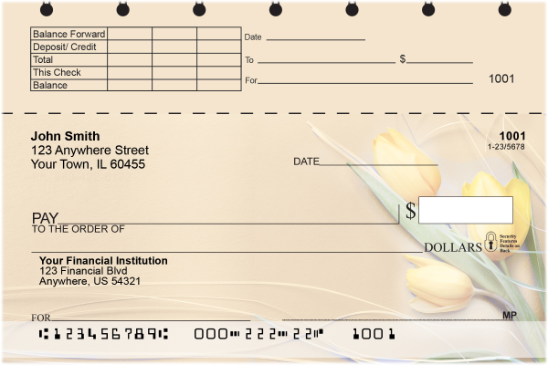Top Stub | Signs of Spring Personal Checks | Carousel Checks
