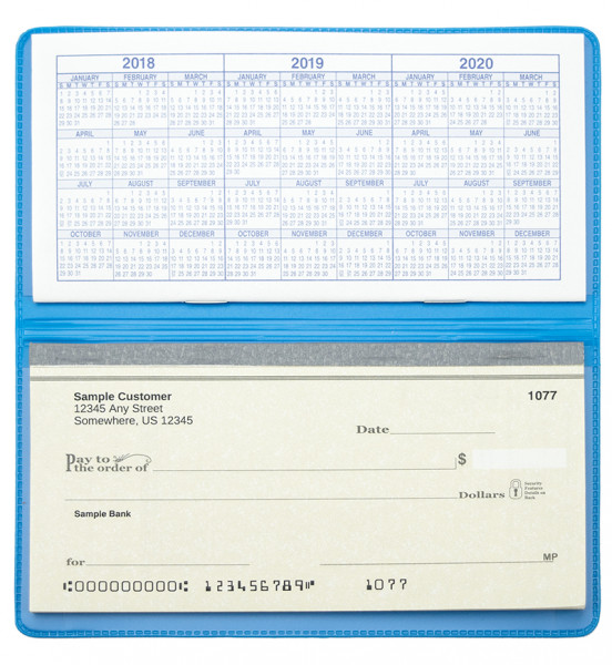 Sky Blue Vinyl Checkbook Cover | Carousel Checks